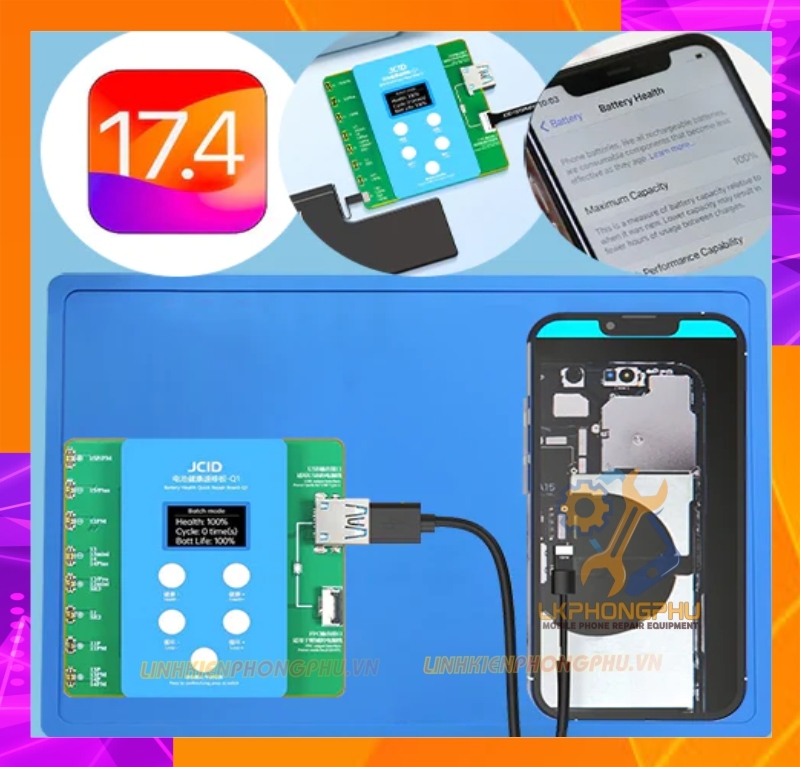 Box sửa % Pin JCID Q1 Từ 11 - 15Pro Max