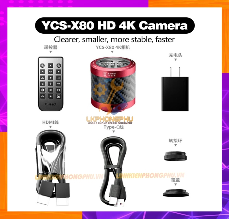Camera 4K YCS X80 Gắn Kính Hiển Vi